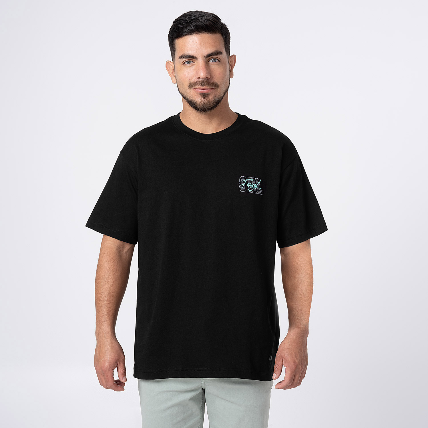 Polo Jersey M/C Loose Fit Carh Negro | Diverxia