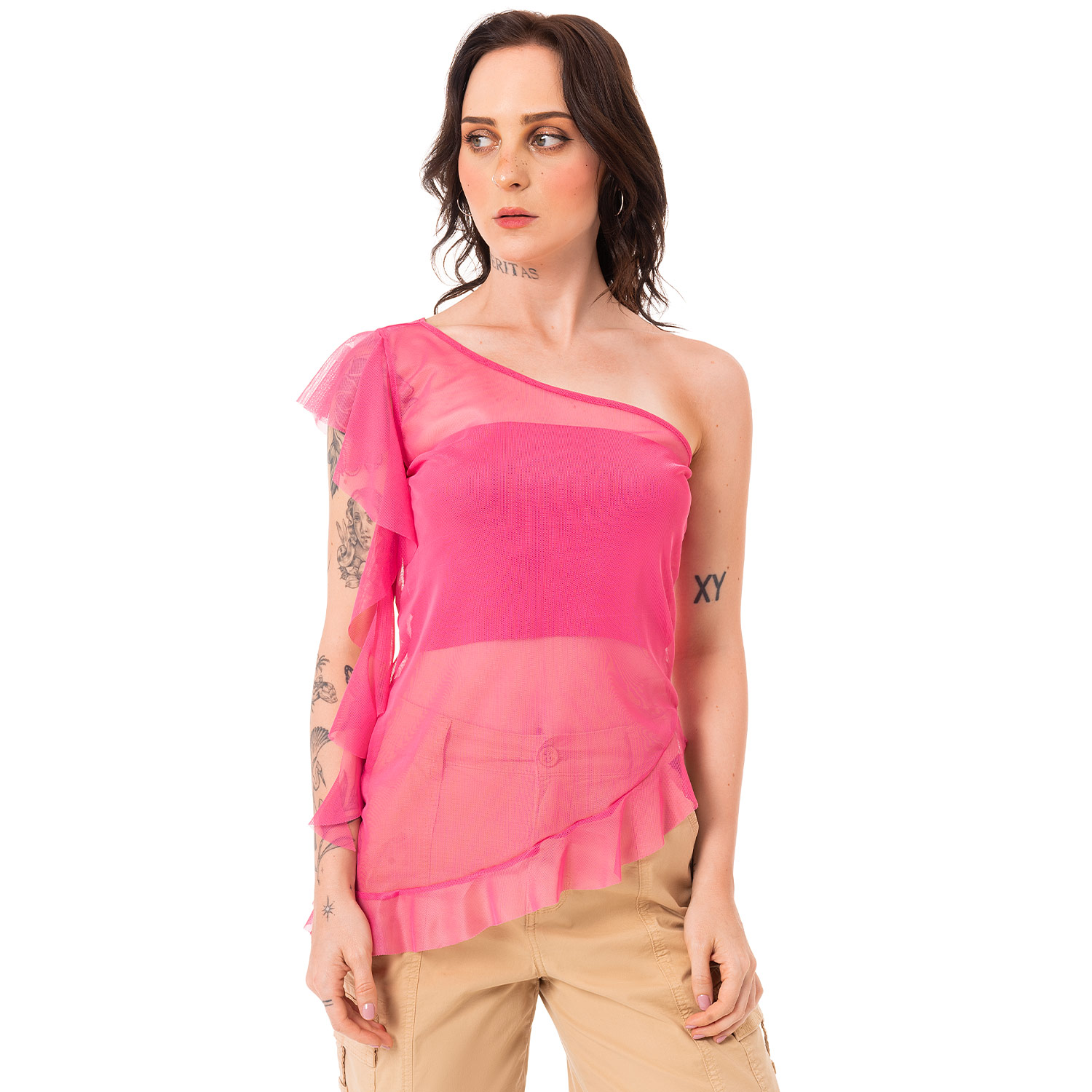 Polo Tull Jersey Full Lycra 2 Piezas M/Asimetrica Lorray Fuchsia | Diverxia