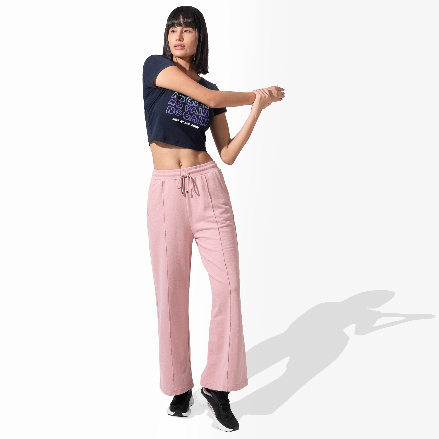 Pantalon Palazo French Terry Fhania Rose | Diverxia