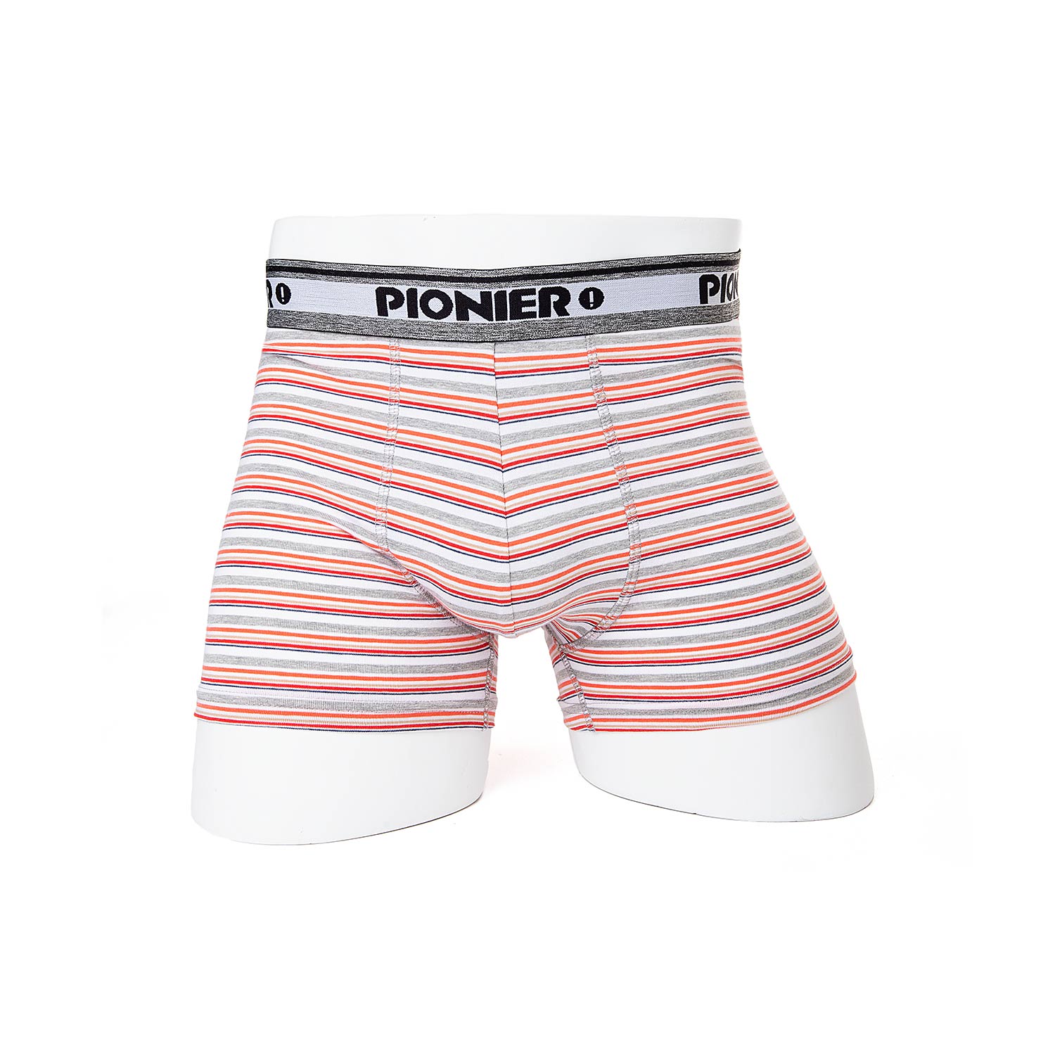 Boxer Jersey Full Lycra Two Pack Dastur Melange Naranja/Milk Negro ...